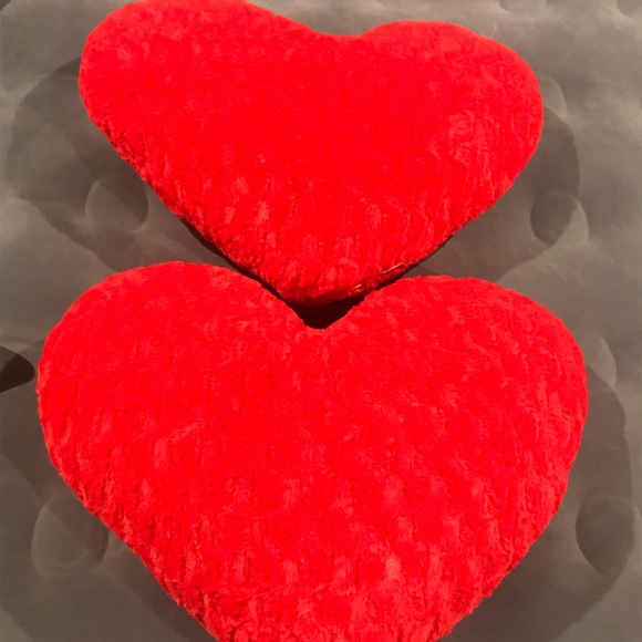 no brand | Accents | Two Adorable Puffed Heart Pillows From Target ...